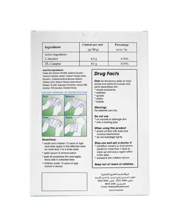 Absorbin Ultra Cold Back Patch 6 Pcs | Fast Cooling Pain Relief Patch ...